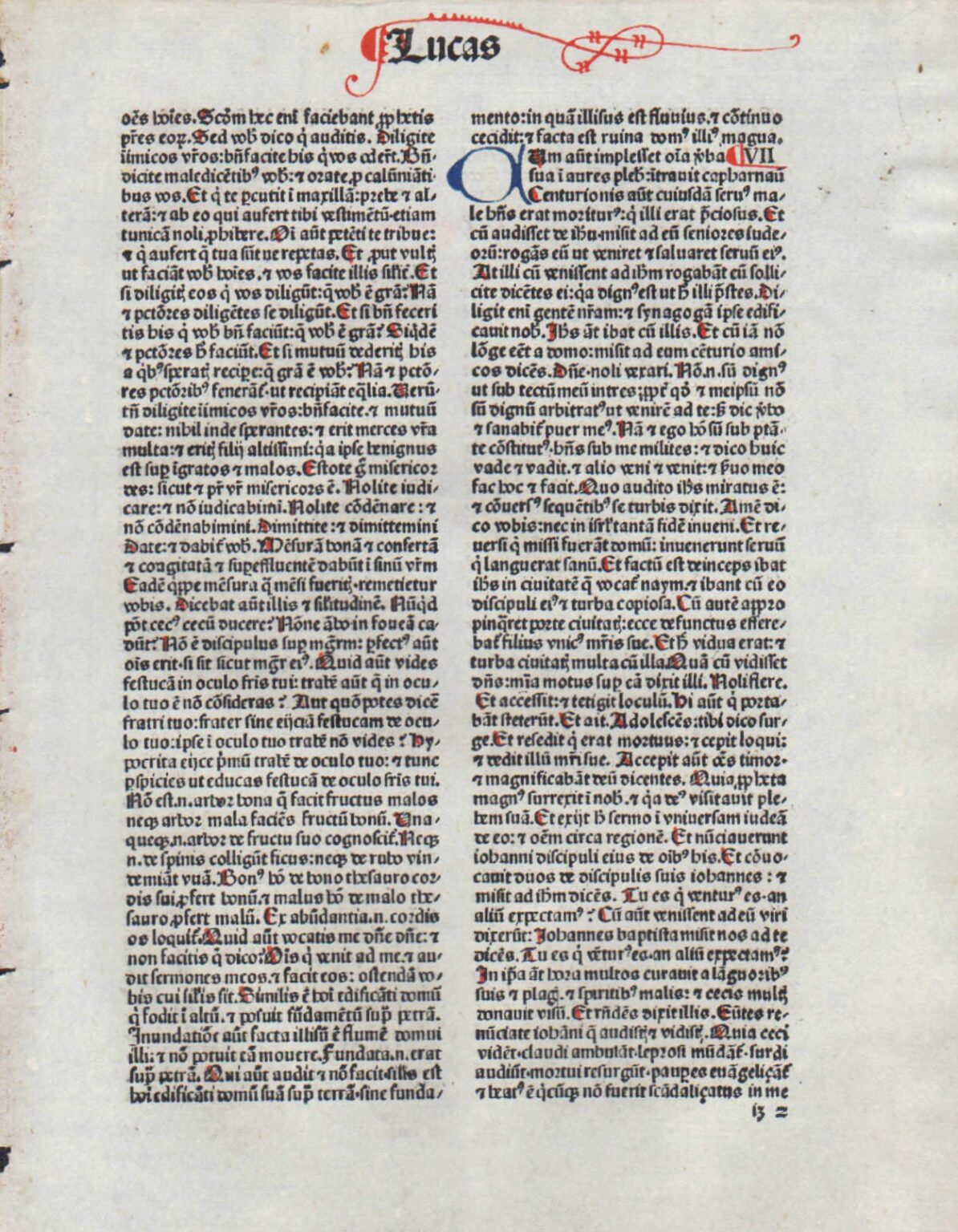 Biblia Sacra - 1480 - LUKE 6-8 - Historic Bibles & Engravings